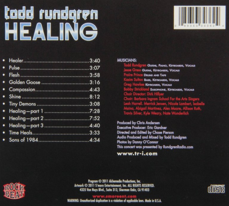 Todd Rundgren “Healing!” Hypnotic Masterpiece! One Of The First MTV ...