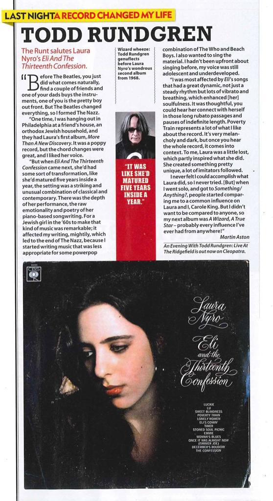Brilliant Laura Nyro! Todd Rundgren’s Muse! Their Beautiful Musical ...