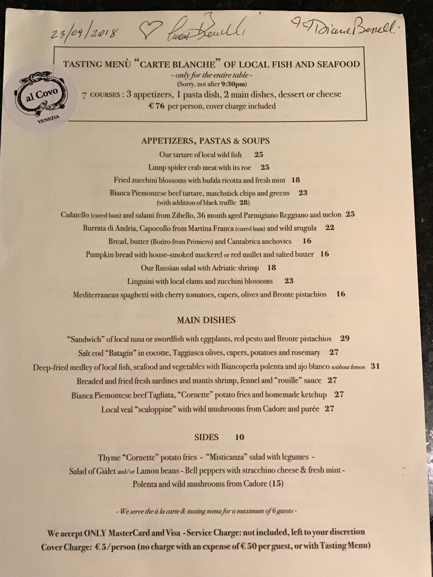 Restorante Al Covo! Venice Gem With Fresh Seafood And A Magical ...