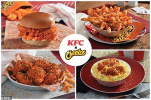 A “Cheetos Fried Chicken Sandwich!” KFC “Doubles Down” Again! Their 3 ...