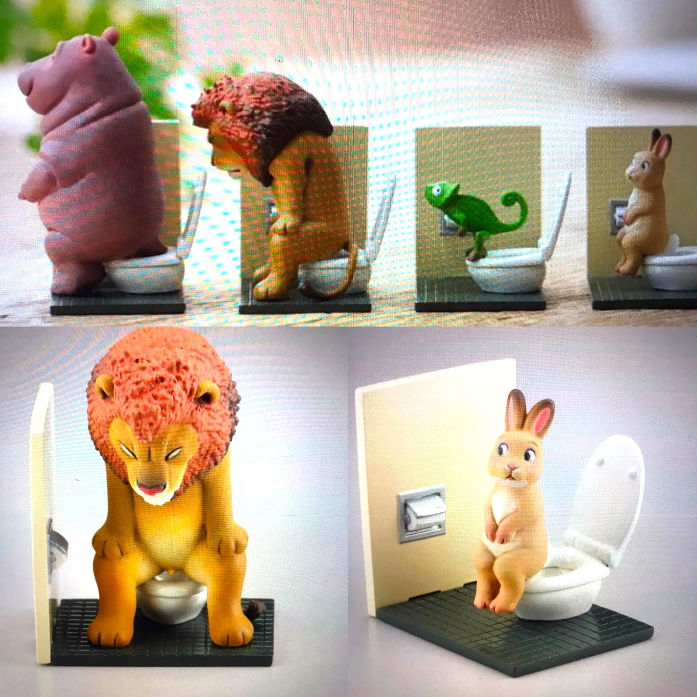 Animals Using Toilets! These Wild Figurines Are From Japan Of Course ...